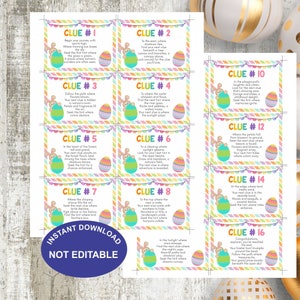 Easter Scavenger Hunt Game, Outdoor Scavenger Hunt, Easter Activity for ...