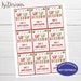Christmas Appreciation Gift Tags, Sip Sip Hooray Have a Happy Holiday ...