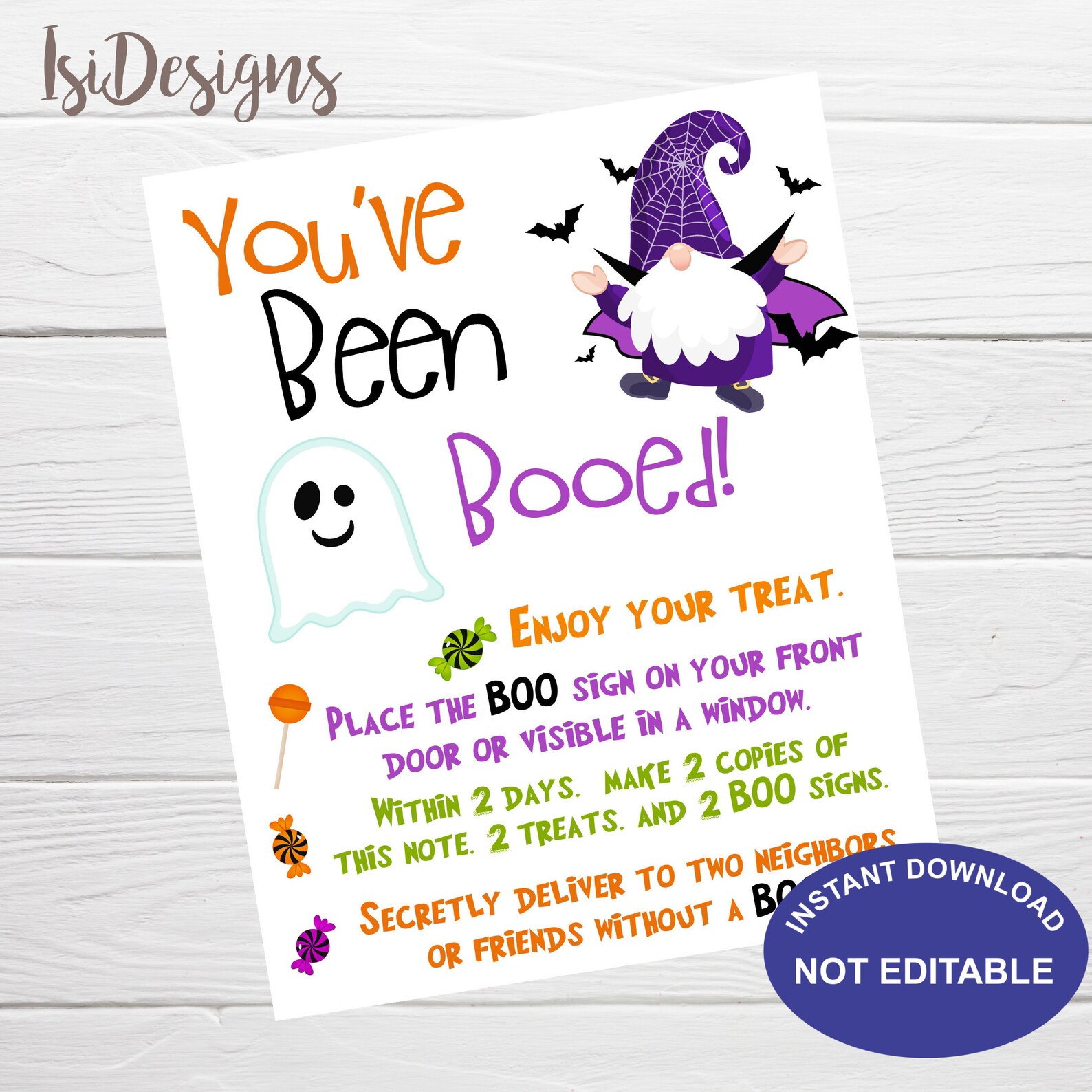 You've Been Booed Printable Halloween Set Instant | Etsy