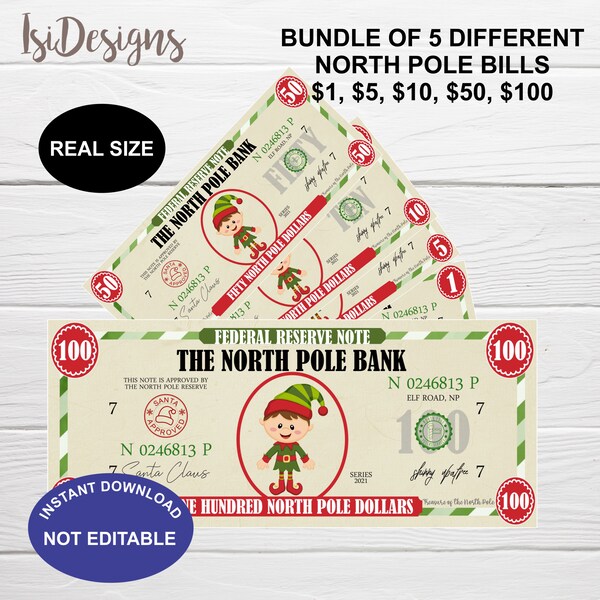 Printable Elf Money - Etsy