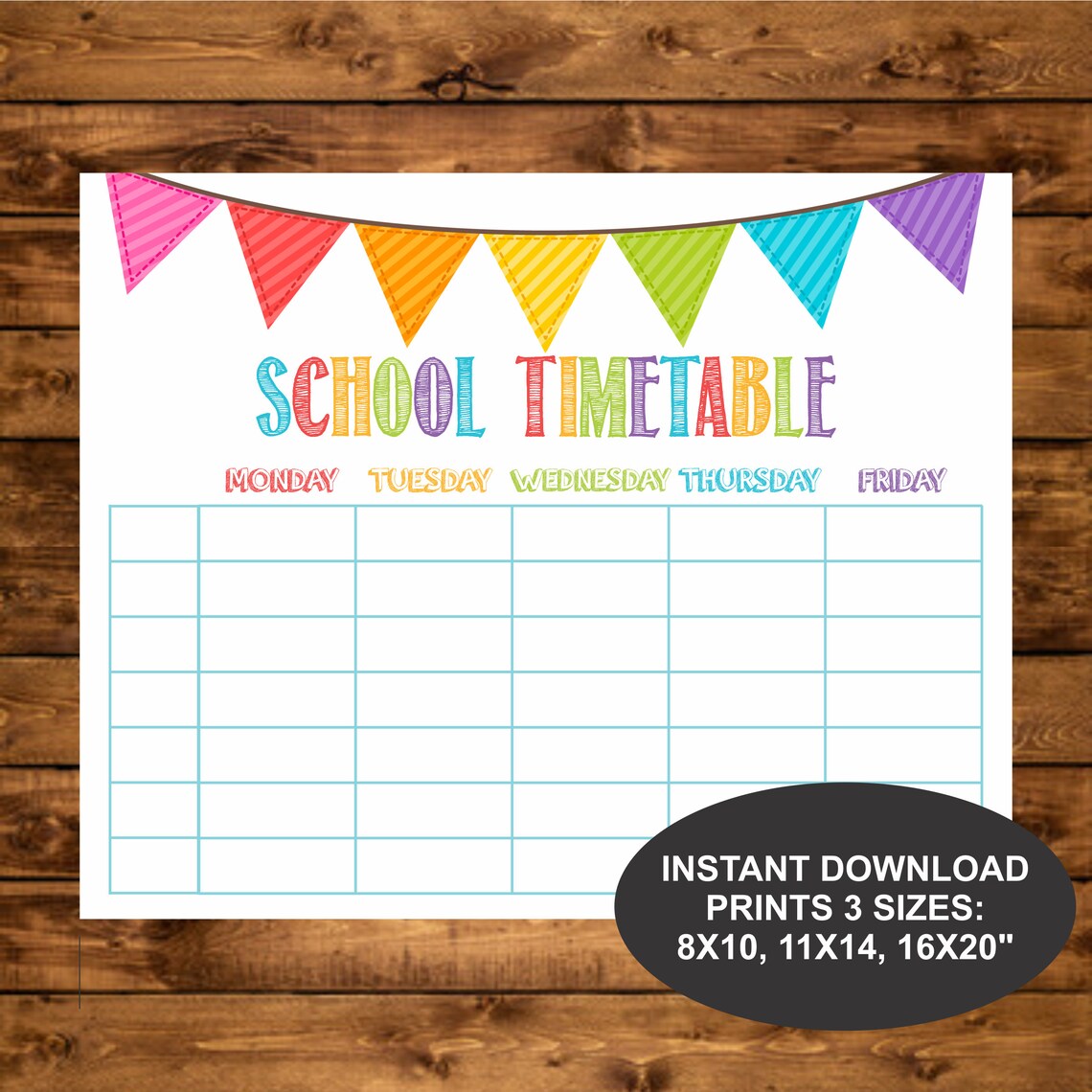 Printable Weekly School Planner Instant Download School - Etsy
