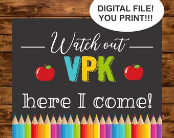 First Day of Vpk Sign Printable - Etsy
