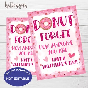 Donut Valentine's Day Tags, Donut Forget How Awesome You Are Friendship ...