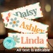 Retro Desk Name Labels, Editable Name Plates, Class Organizer, Retro ...