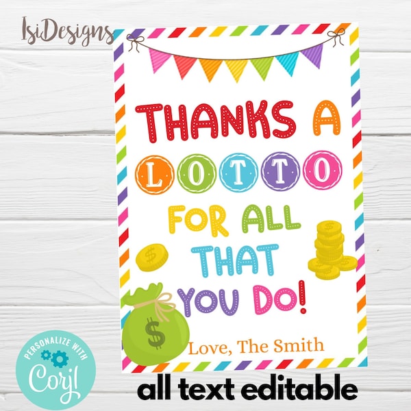 Lotto Ticket Appreciation - Etsy