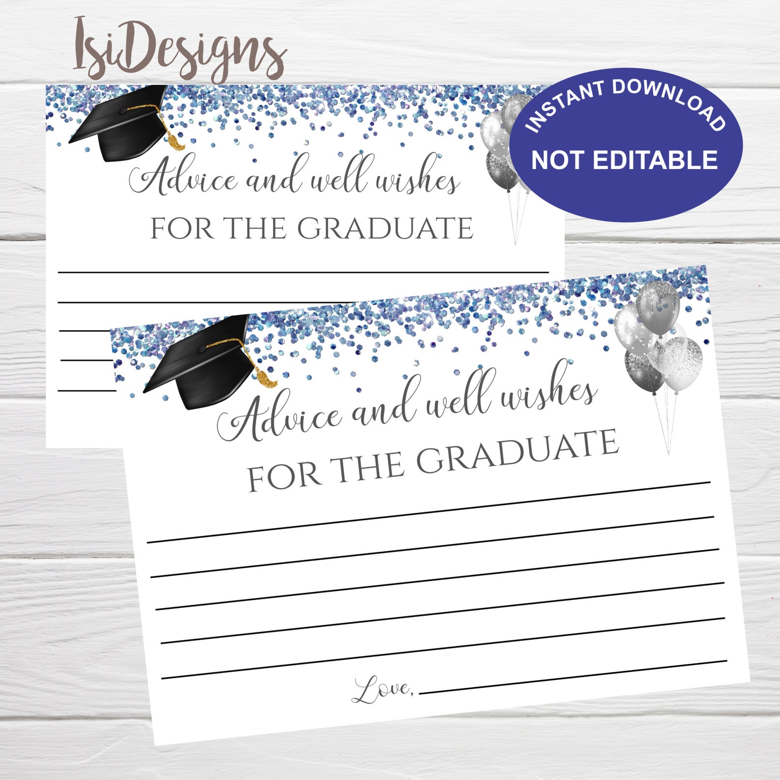 Graduation Advice and Well Wishes Sign and Cards Graduation - Etsy