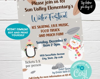 EDITABLE Breast Cancer Fundraiser Event Flyer Cancer Benefit - Etsy