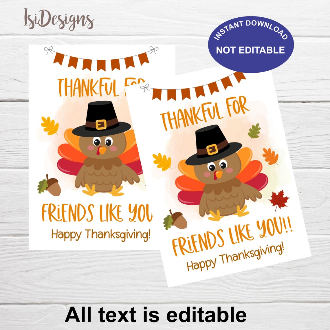 Thanksgiving Appreciation Printable Tag Instant Download - Etsy
