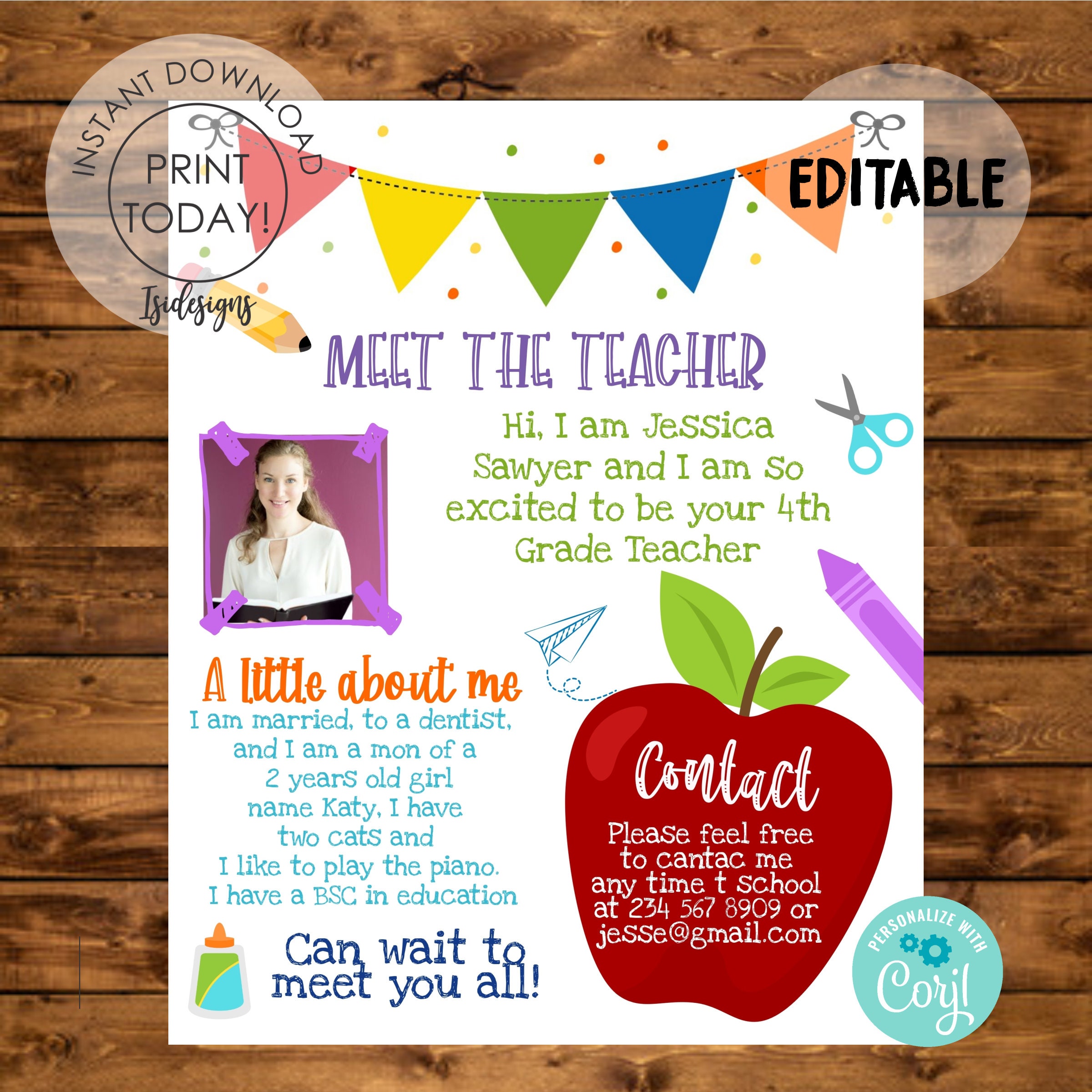 Editable School Newsletter, Meet the Teacher Template, Back to School ...