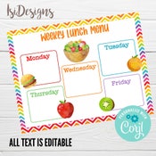 Kids Meal Planner Kids Lunch Ideas Printable School Lunch Meal Planner ...