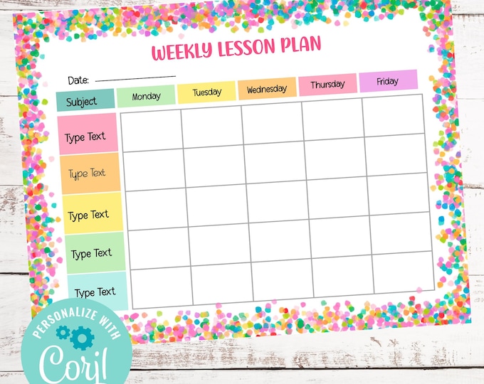 EDITABLE Homeschool Lesson Plan Calendar Templates for Teachers Daily ...