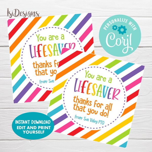 Lifesaver Thank You - Etsy