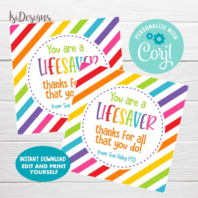Lifesaver Thank You - Etsy