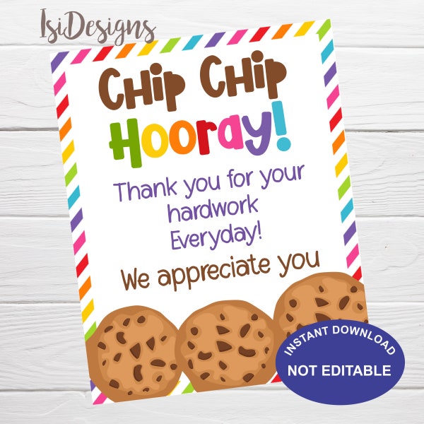 Chip Chip Hooray Employee Appreciation - Etsy