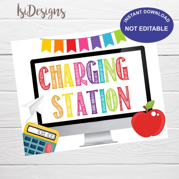 Charging Station Sign INSTANT DOWNLOAD 8x10 Printable - Etsy