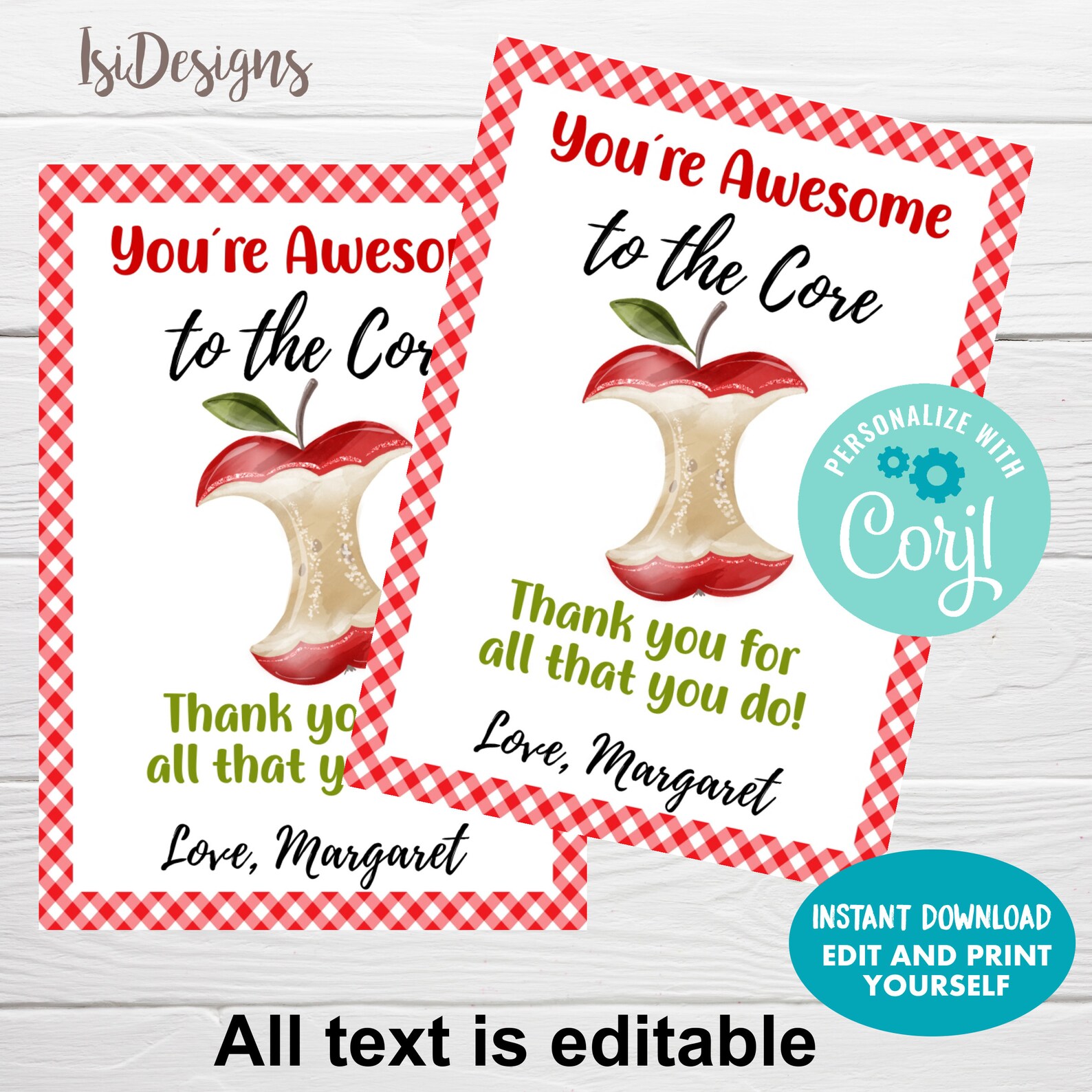 Teacher Gift Tags You Are Awesome to the Core Teacher | Etsy