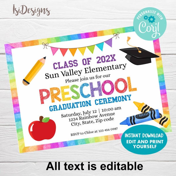 EDITABLE Graduation Ceremony Program Template, Preschool, Pre-k ...
