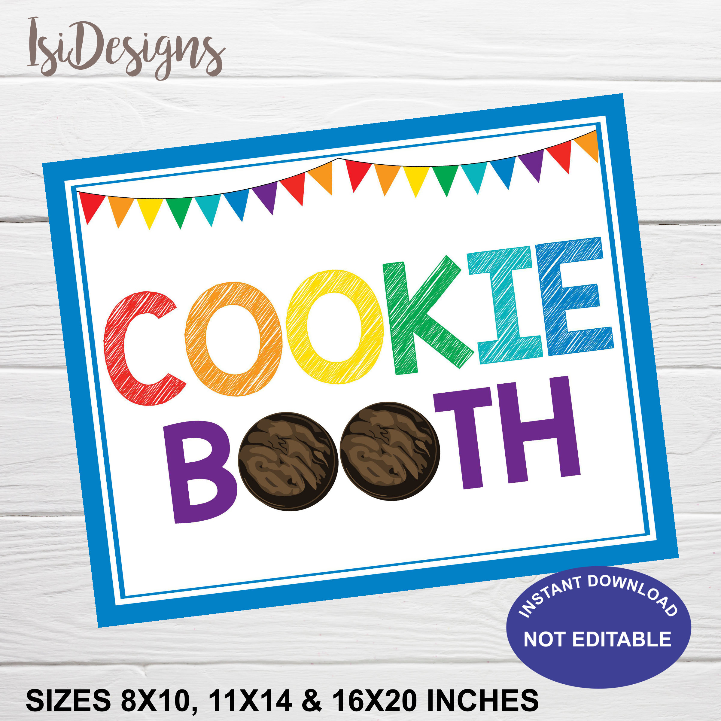 Cookie Booth Drive Thru Sign, Instant Download, Girls Cookies Sale Sign ...