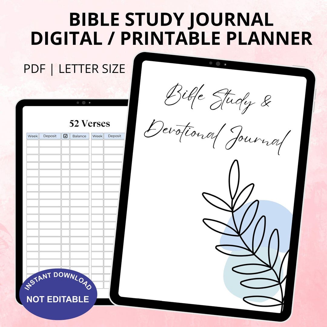Printable Bible Study Prayer Journal | Christian Gratitude Reflection ...