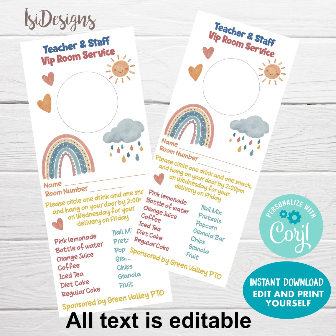 Boho Rainbow Teacher Appreciation Week Editable Bundle - Etsy