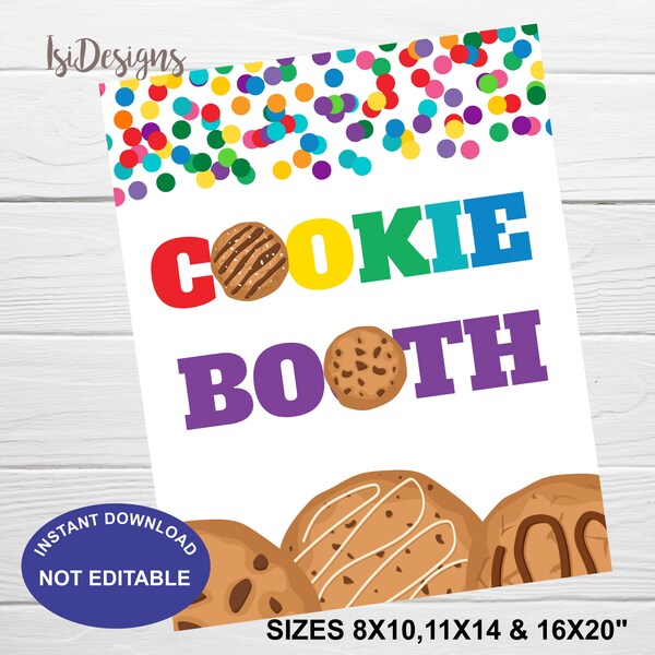 Cookie Booth Sign - Etsy