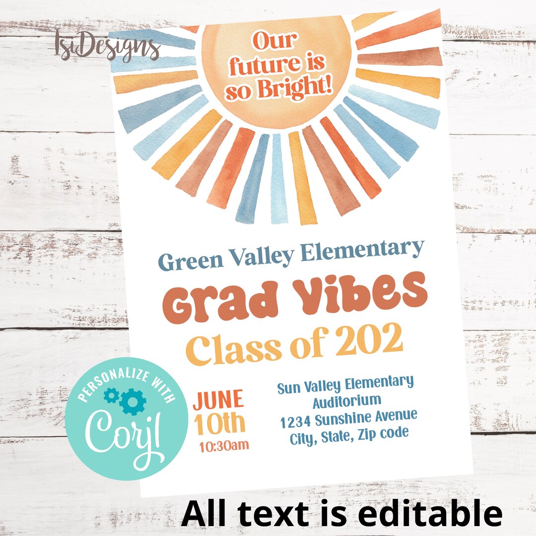 Kindergarten Graduation Ceremony Invitation, Grad Party Invite, Our ...