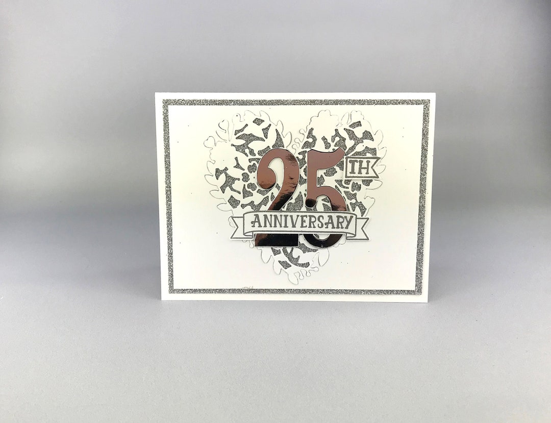 Handmade Stampin' Up! 25th Wedding Anniversary Card - Etsy