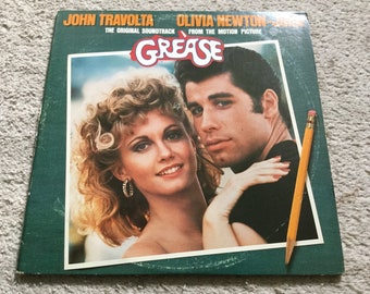 1978 Grease Motion Picture Soundtrack Record Gatefold Cover Double ...
