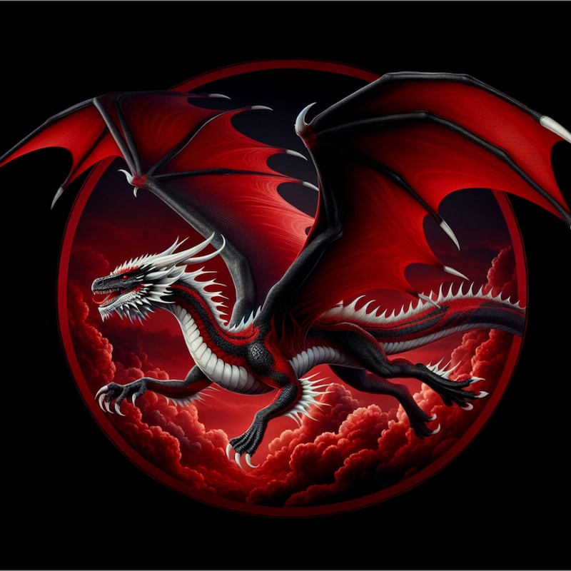 Red Dragon Mouse Pad - Etsy