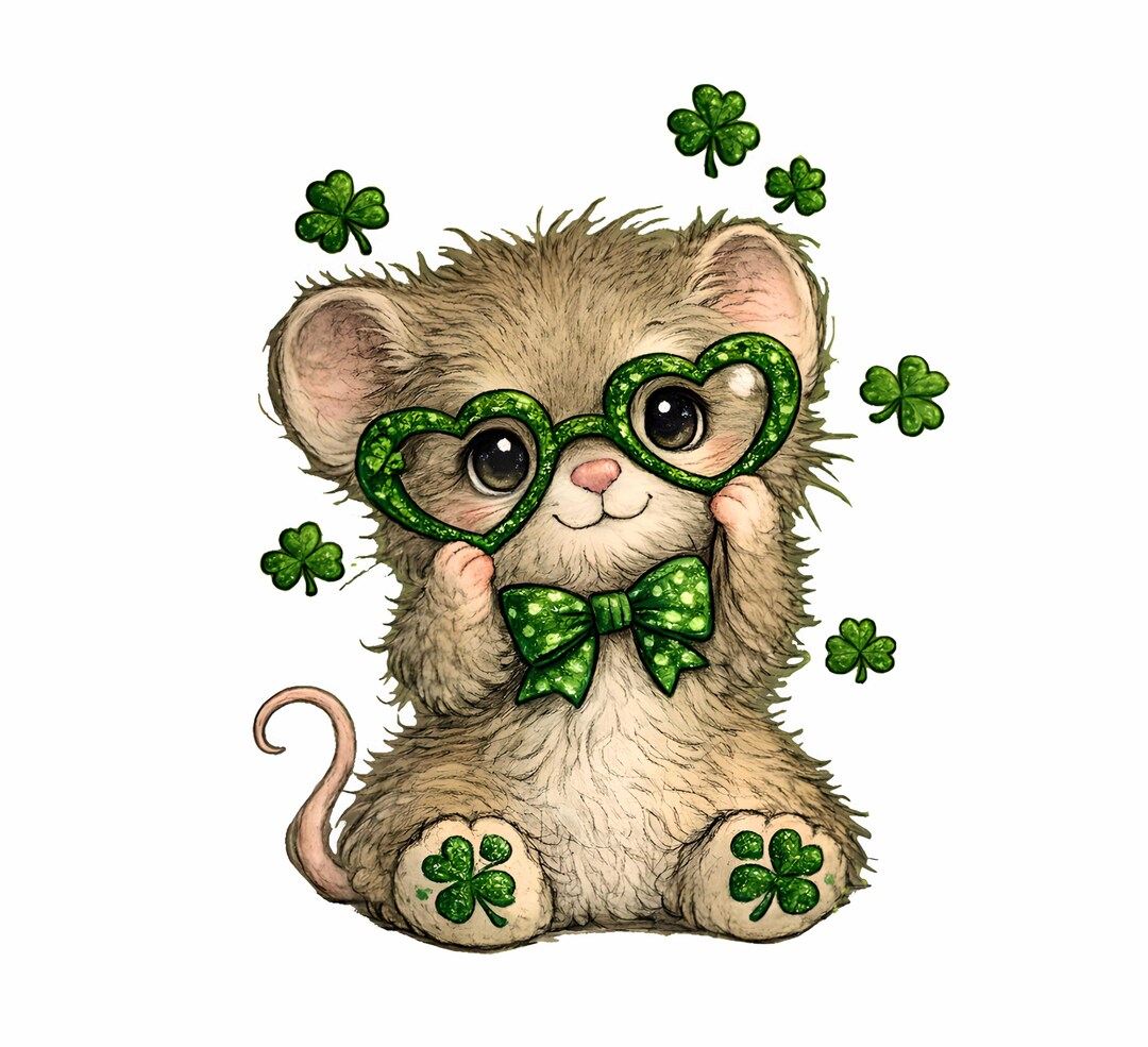 St Paddys Mouse PNG Download | Saint Patricks Day Mouse | Mice Clipart ...