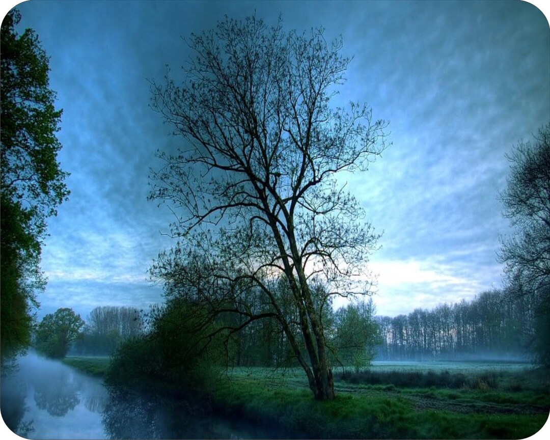 Blue Mist Mouse Pad: Scenic Landscape Computer Mat - Etsy