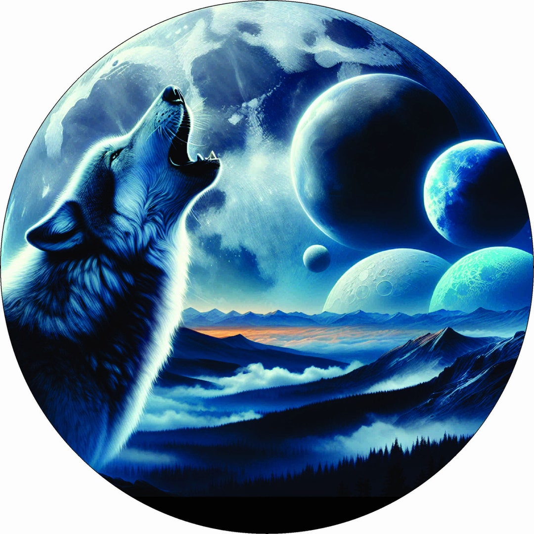 MOUSE PAD Howling Wolf Computer Mousepad ROUND Mat Mouse Pad, Wolf ...