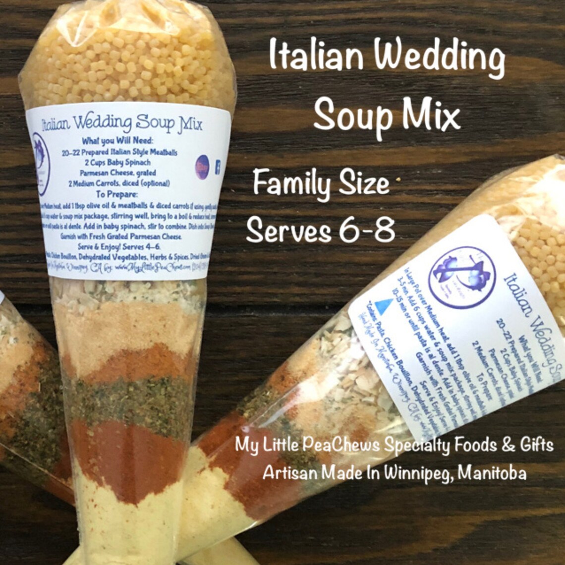 Italian Wedding Soup Mix Family Size Soup Mix Traditional - Etsy