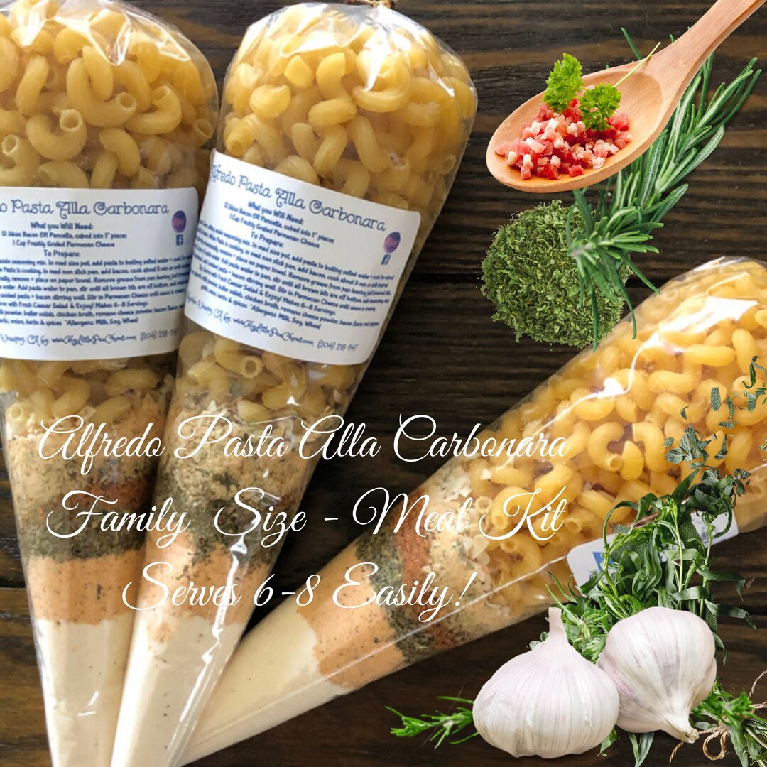 Alfredo Pasta Alla Carbonara Packaged Meal Mix Gourmet Italian Dinner ...