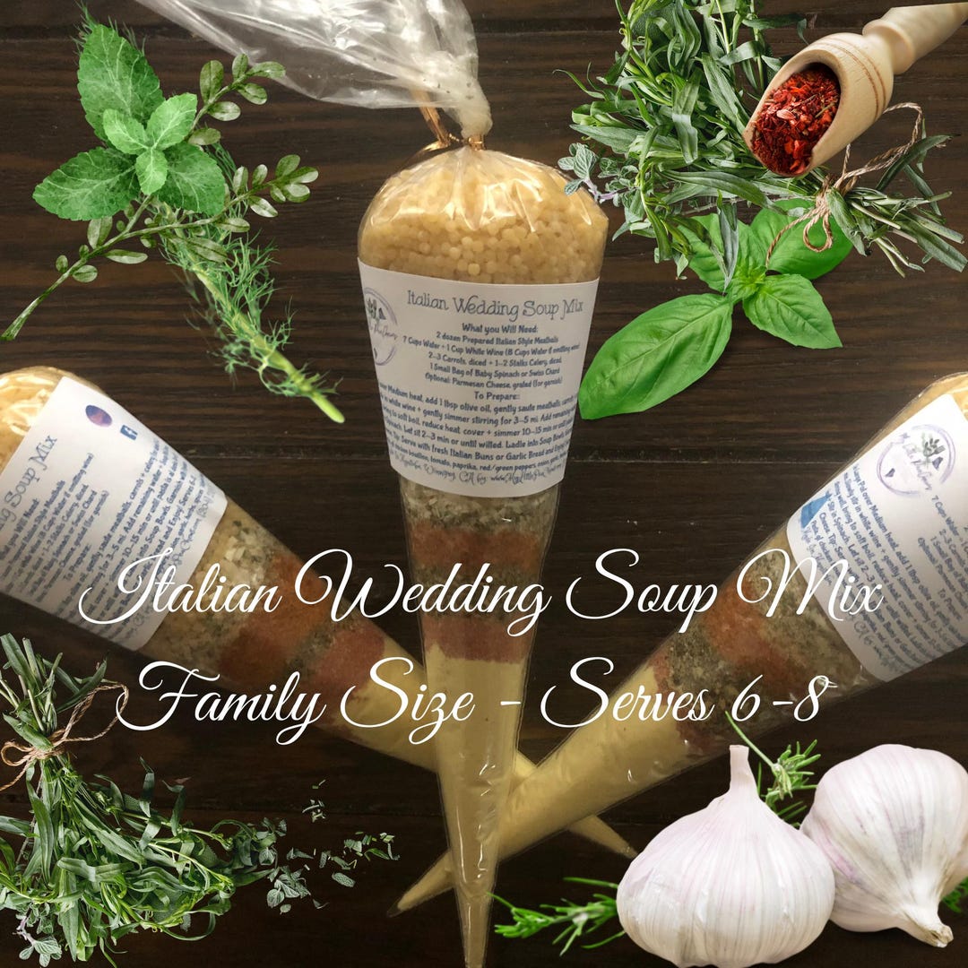 Italian Wedding Soup Mix Family Size Pasta Soup, Italian Meatball Soup ...