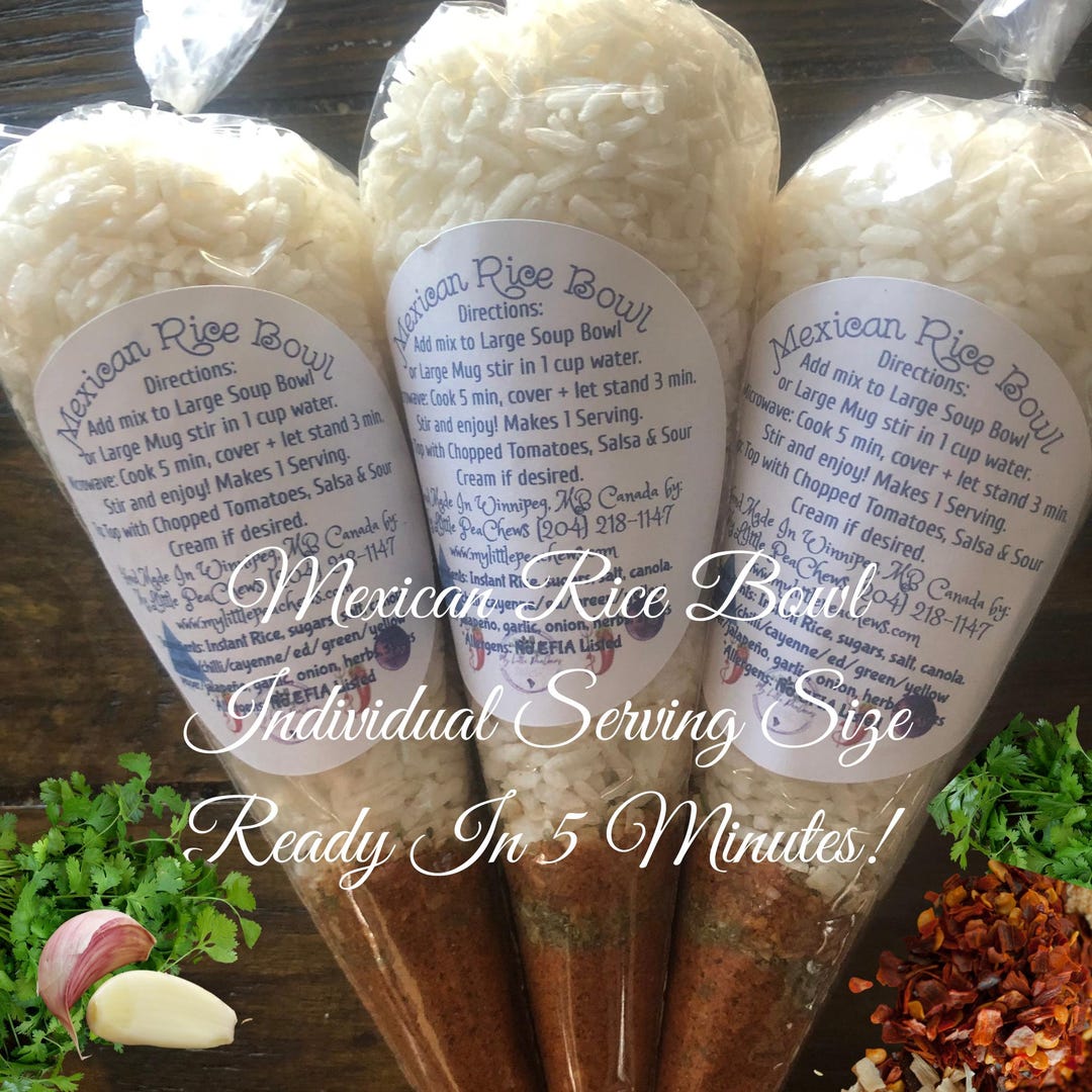 Mexican Rice Bowl Meal Mix for One, Single Serving Individual Dinner ...