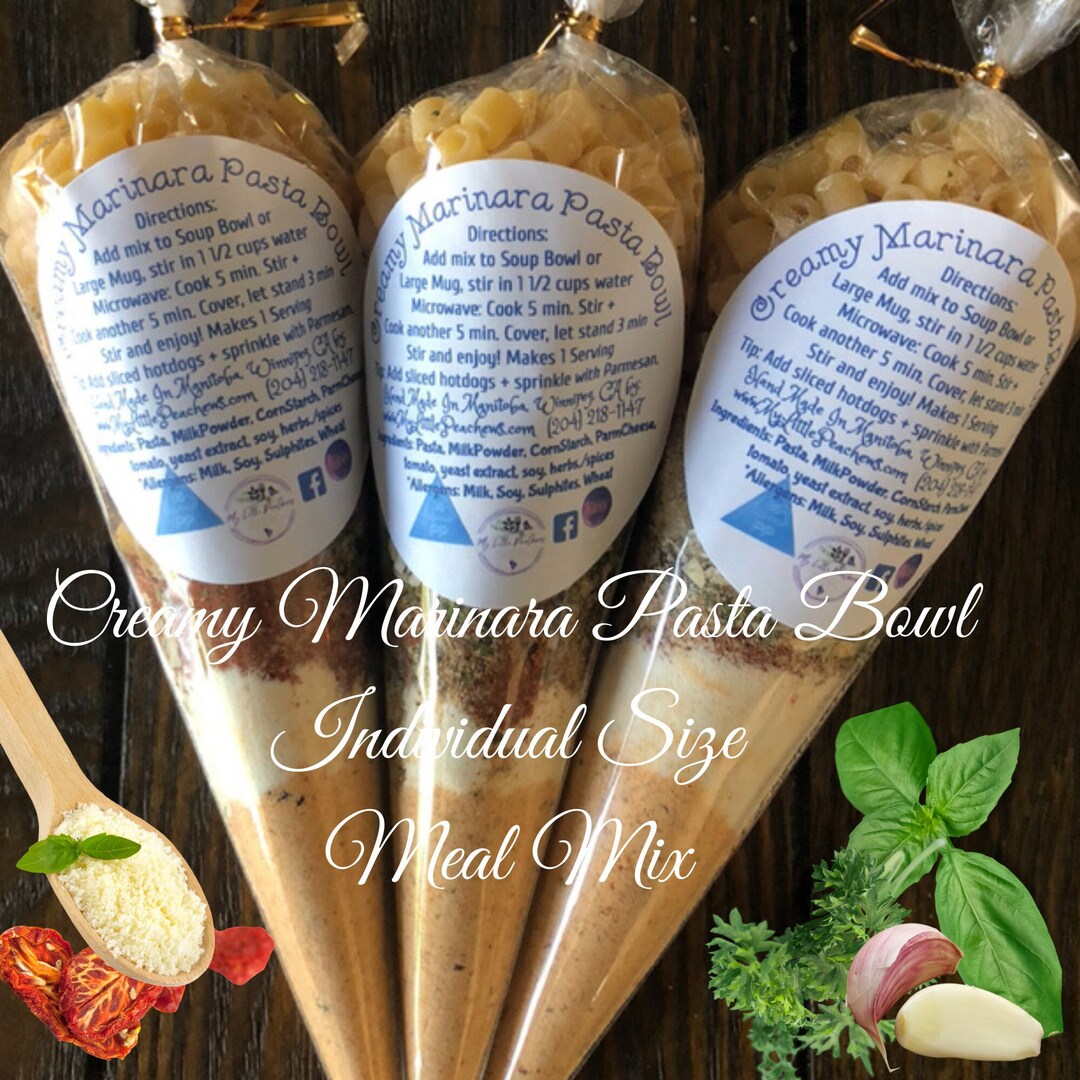 Marinara Pasta Bowl Meal Mix Individual Size Packaged Meal Mix, Pasta ...