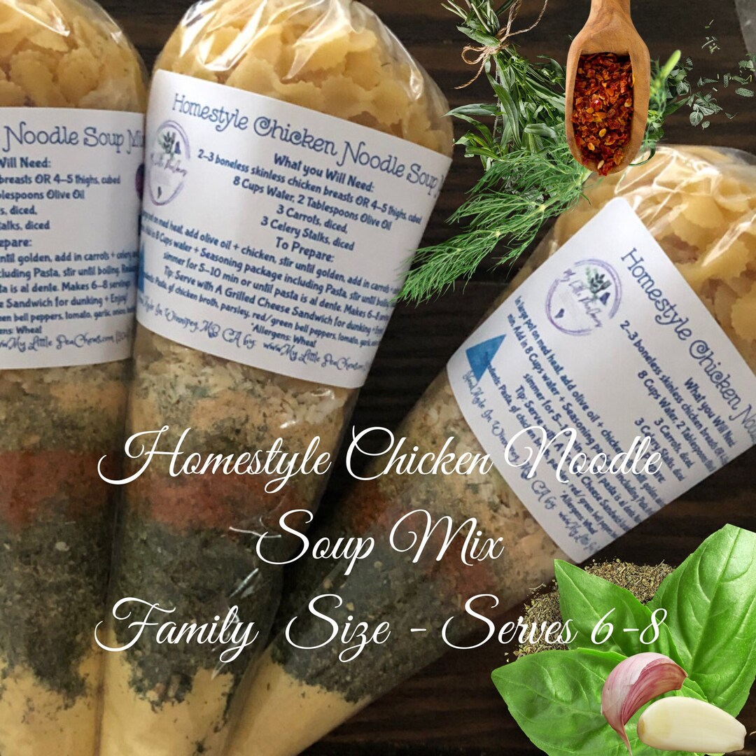 Chicken Noodle Soup Mix Family Size Packaged Soup Mix, Chicken Soup Mix ...