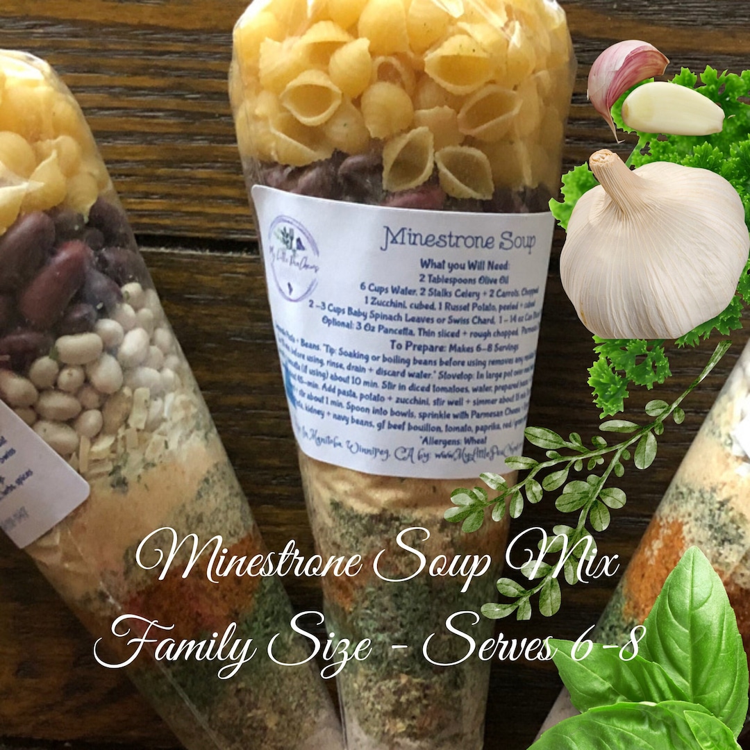 Minestrone Soup Mix Family Size Packaged Soup Mix, Bean Soup Mix, Pasta ...