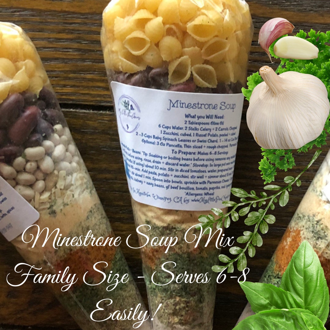 Minestrone Soup Mix Family Size Packaged Soup Mix, Bean Soup Mix, Pasta ...
