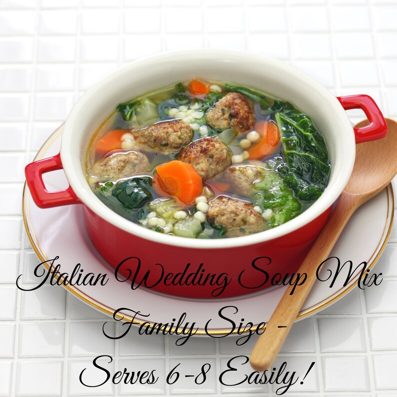 Italian Wedding Soup Mix Family Size Soup Mix Traditional - Etsy