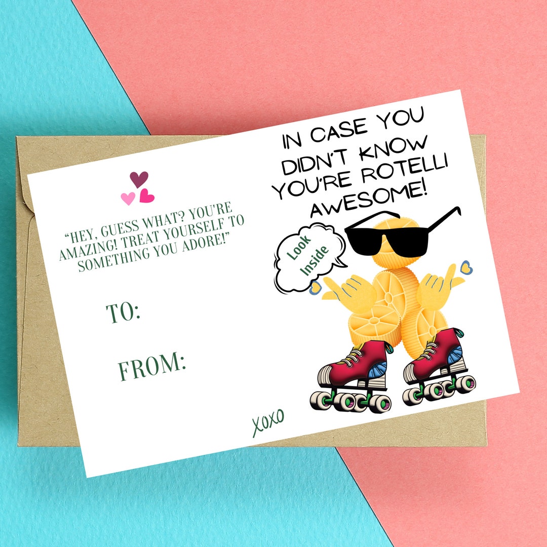 Pasta Lovers Cute and Funny Pun Money Card - Downloadable Printable ...