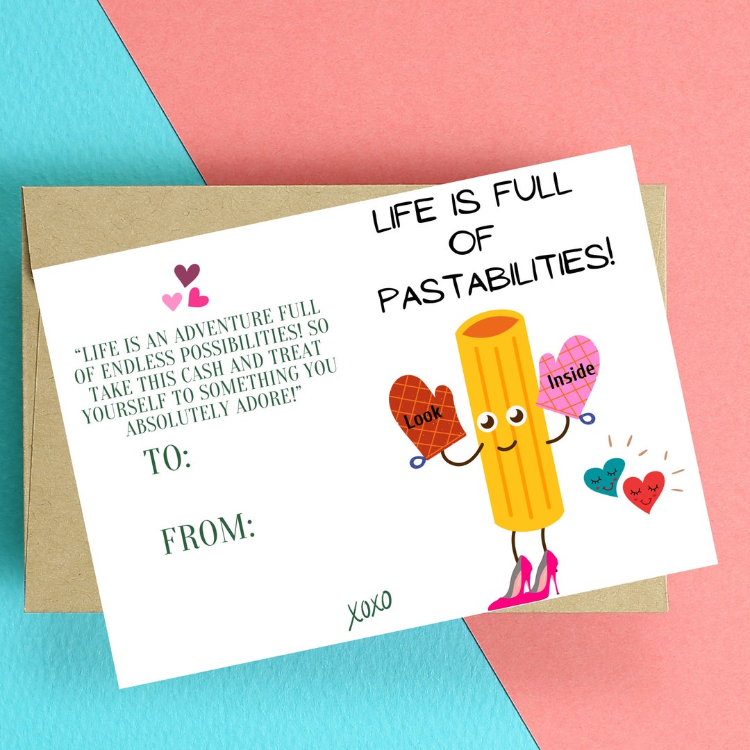 Life is Full of Possibilities Gift Card - Printable Downloadable Money ...