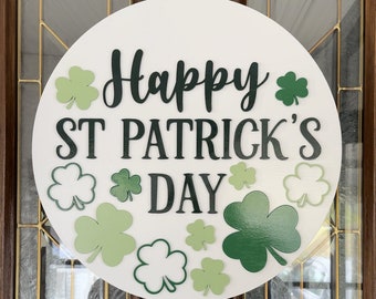St. Patrick's Day Welcome Leprechaun Sign. Shamrock Welcome Sign. Door ...