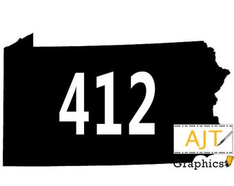 Area Code Decal - Etsy