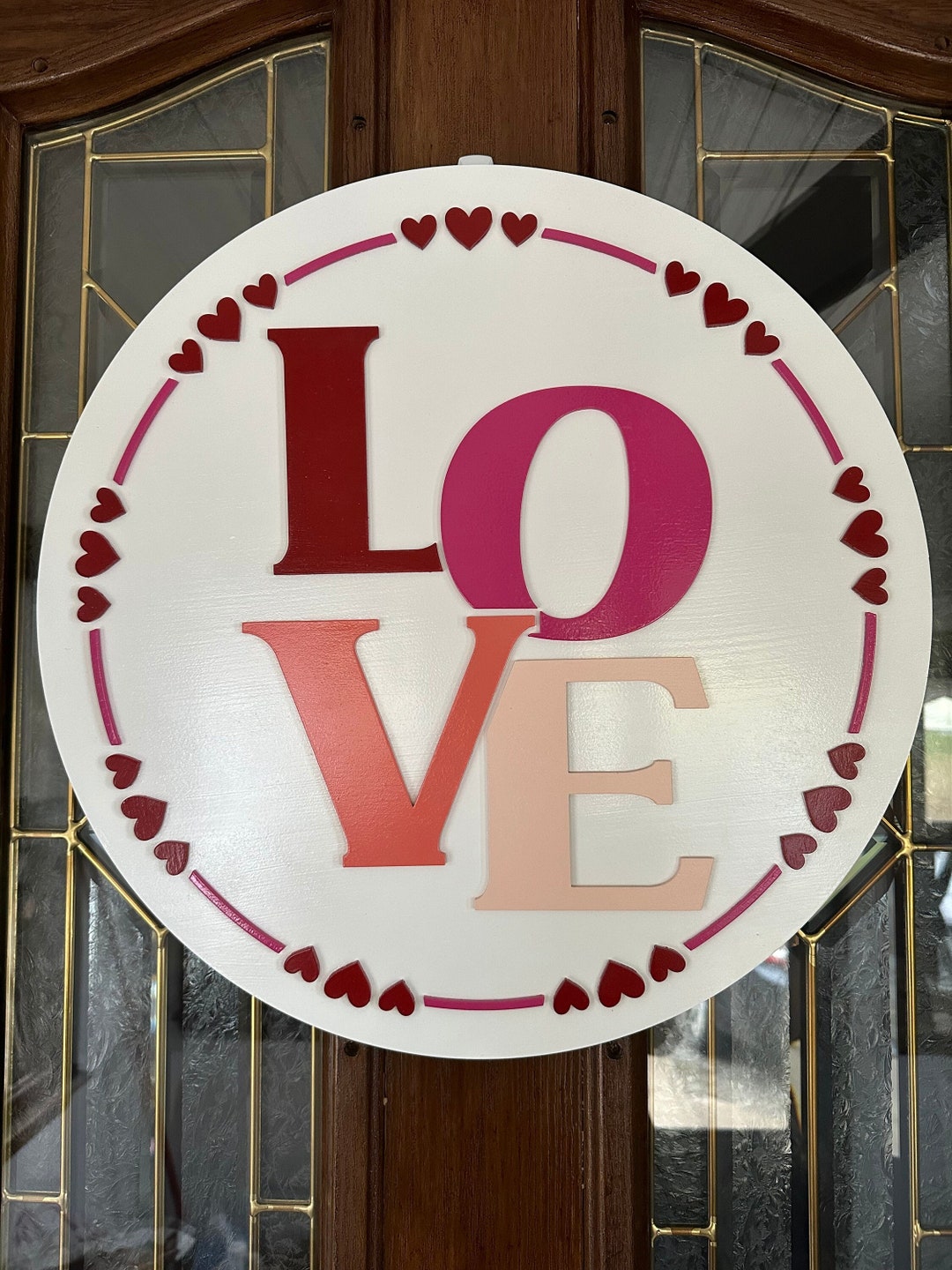 Valentine's Day LOVE Sign. LOVE Welcome Sign. Door Hanger. Wall Hanger ...