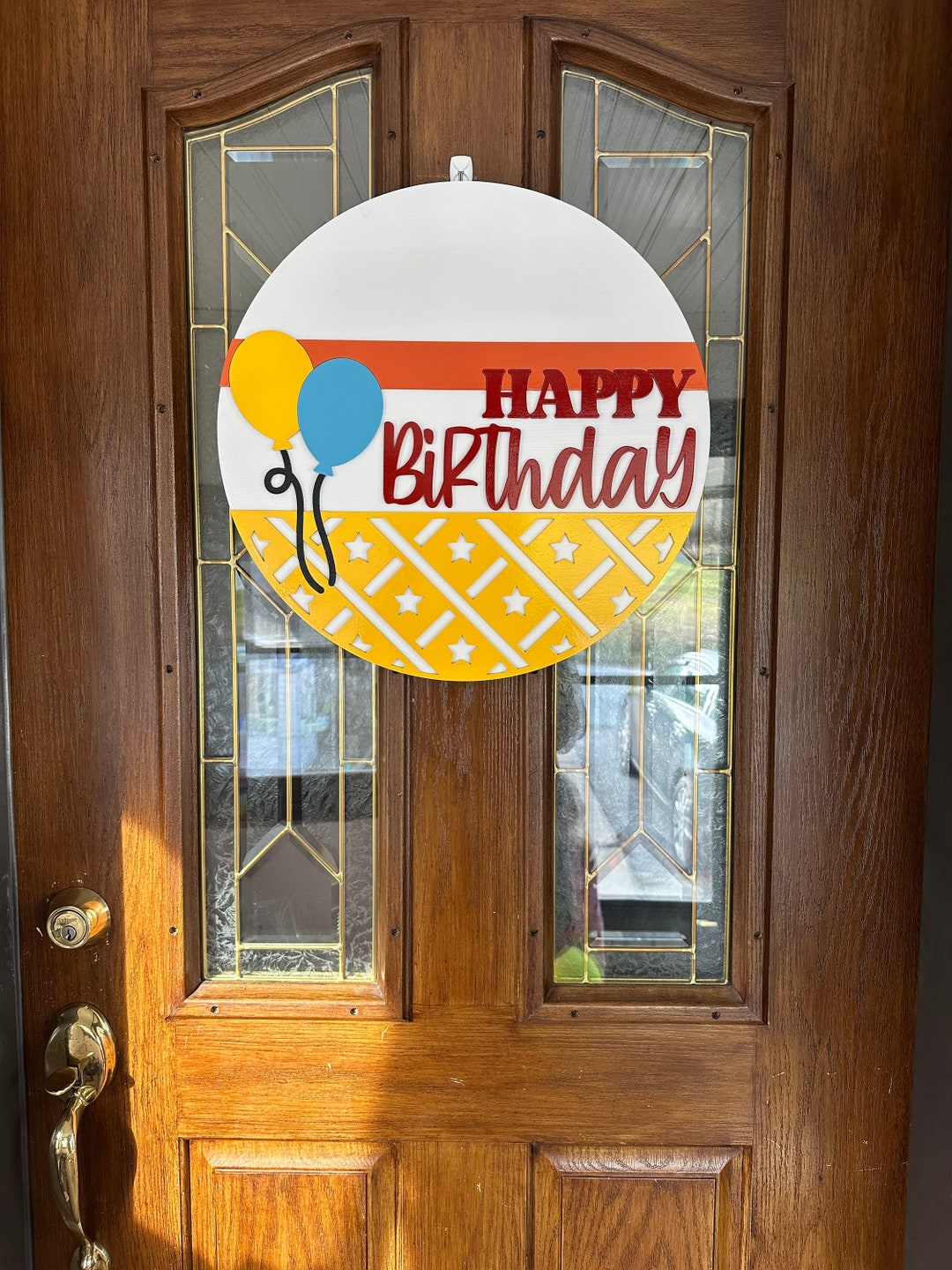 Happy Birthday Welcome Sign. Door Hanger. Wall Hanger. - Etsy