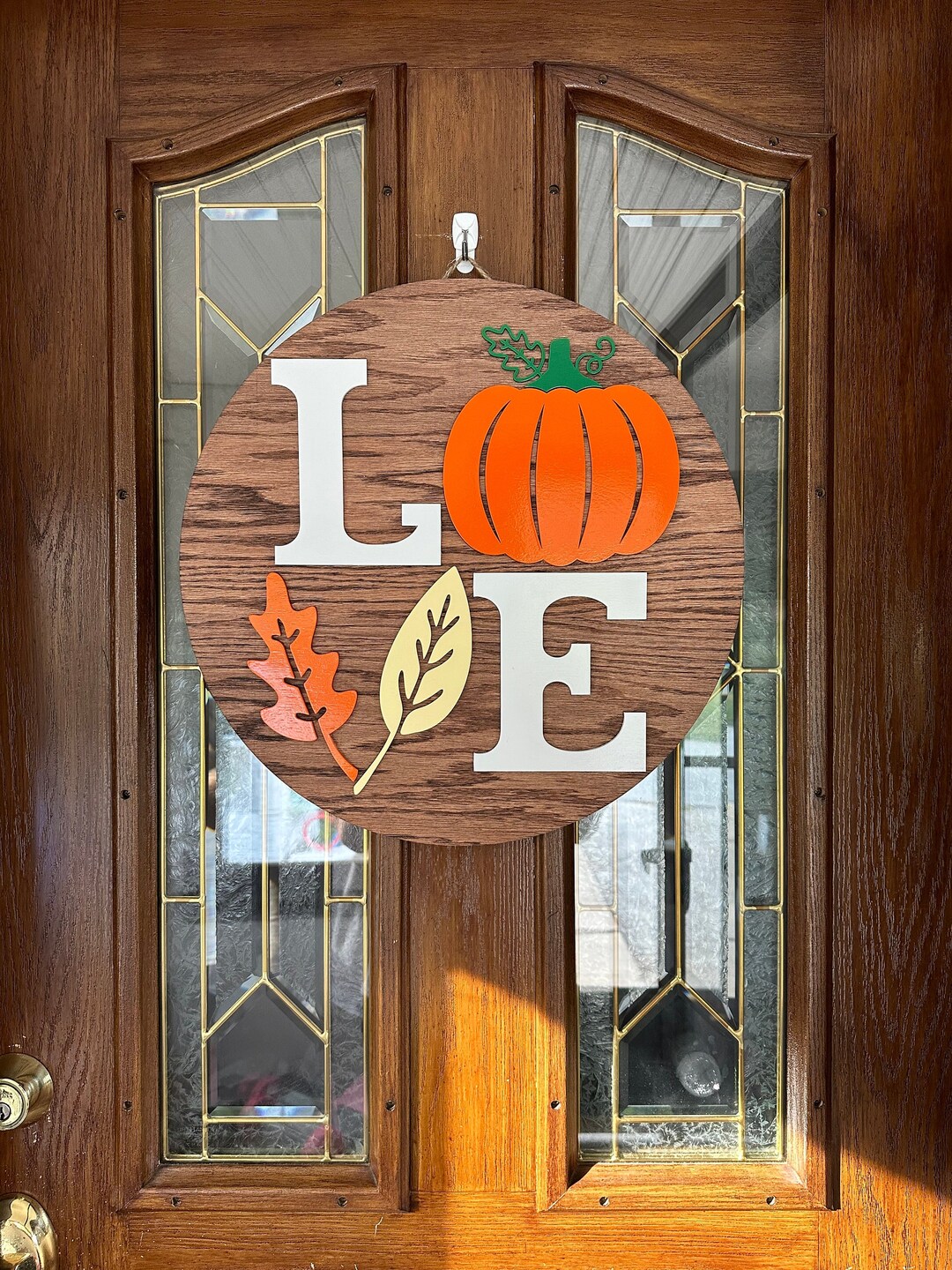 Love Fall Sign. Pumpkin Sign. Door Hanger. Wall Hanger. - Etsy