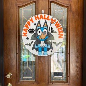 Bluey Happy Halloween Sign. Happy Halloween Sign. Door Hanger. Wall ...