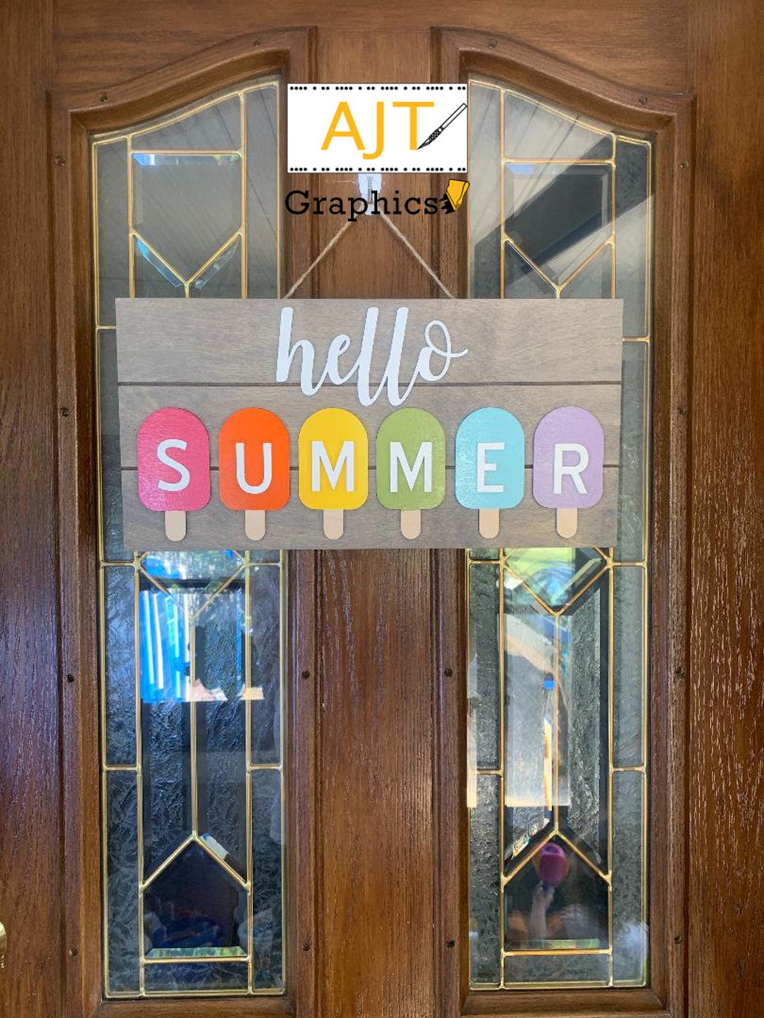 Hello Summer Sign. Door Hanger. Wall Hanger. - Etsy
